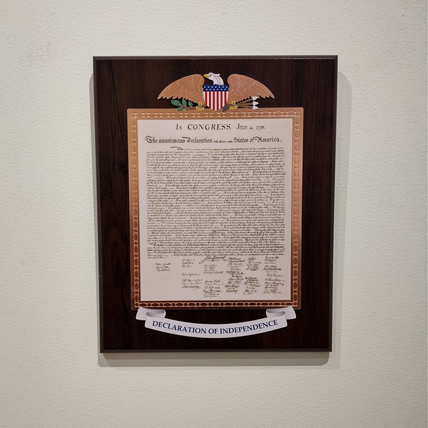 250th Anniversary Edition Copper Declaration of Independence Plaque ...