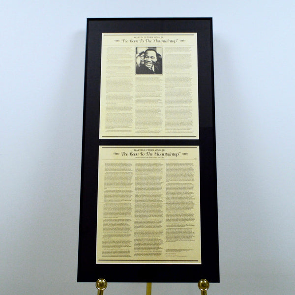 Martin Luther King I've Been to the Mountaintop Speech on Parchment Pa ...