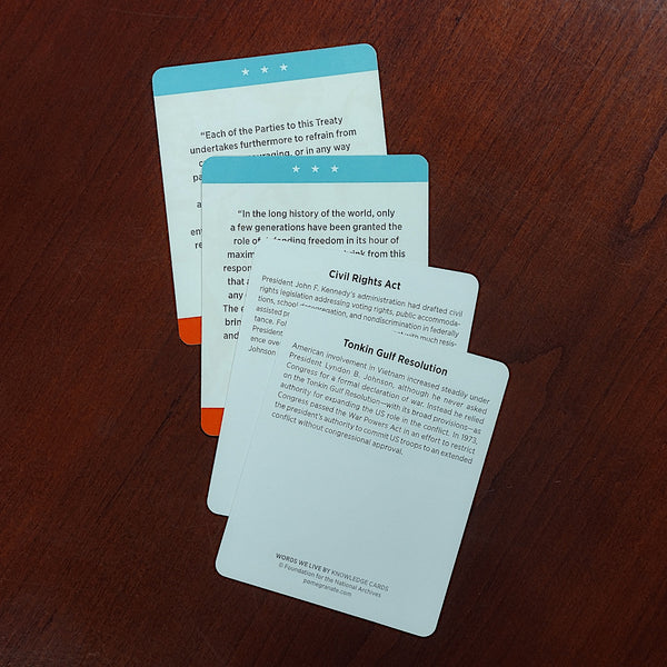 Words We Live By Quiz Deck – National Archives Store