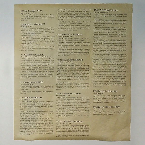 Amendments to the United States Constitution Print – National Archives ...