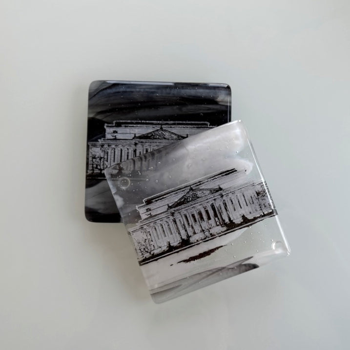National Archives Building Fused Glass Coaster National Archives Store