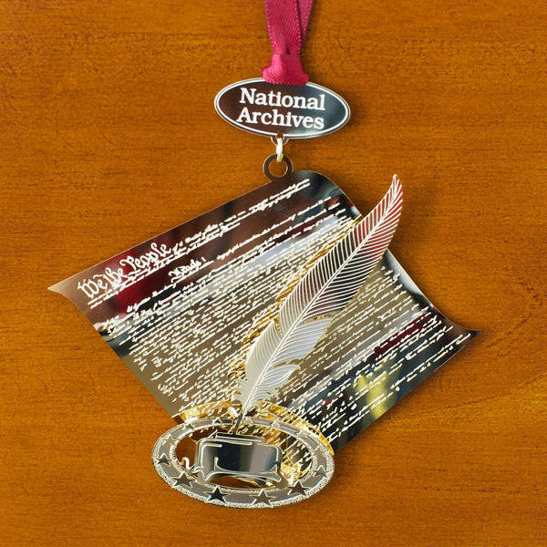 U.S. Constitution with Quill Brass Ornament – National Archives Store