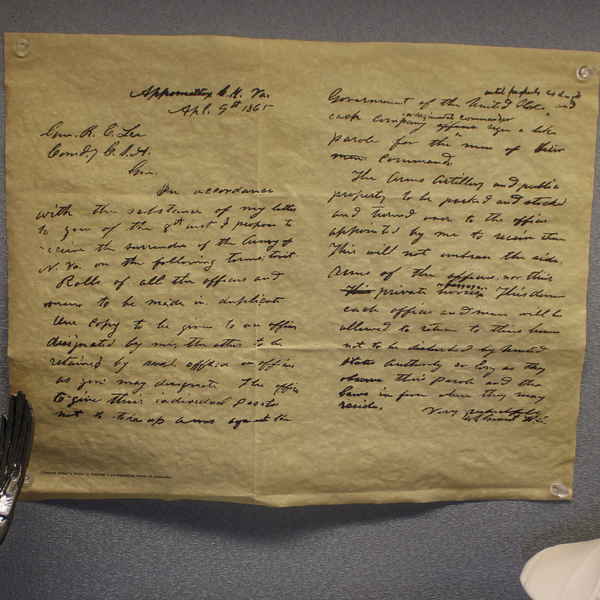 Parchment Print Ulysses Grant's Letter to Robert E. Lee 1865 – National ...