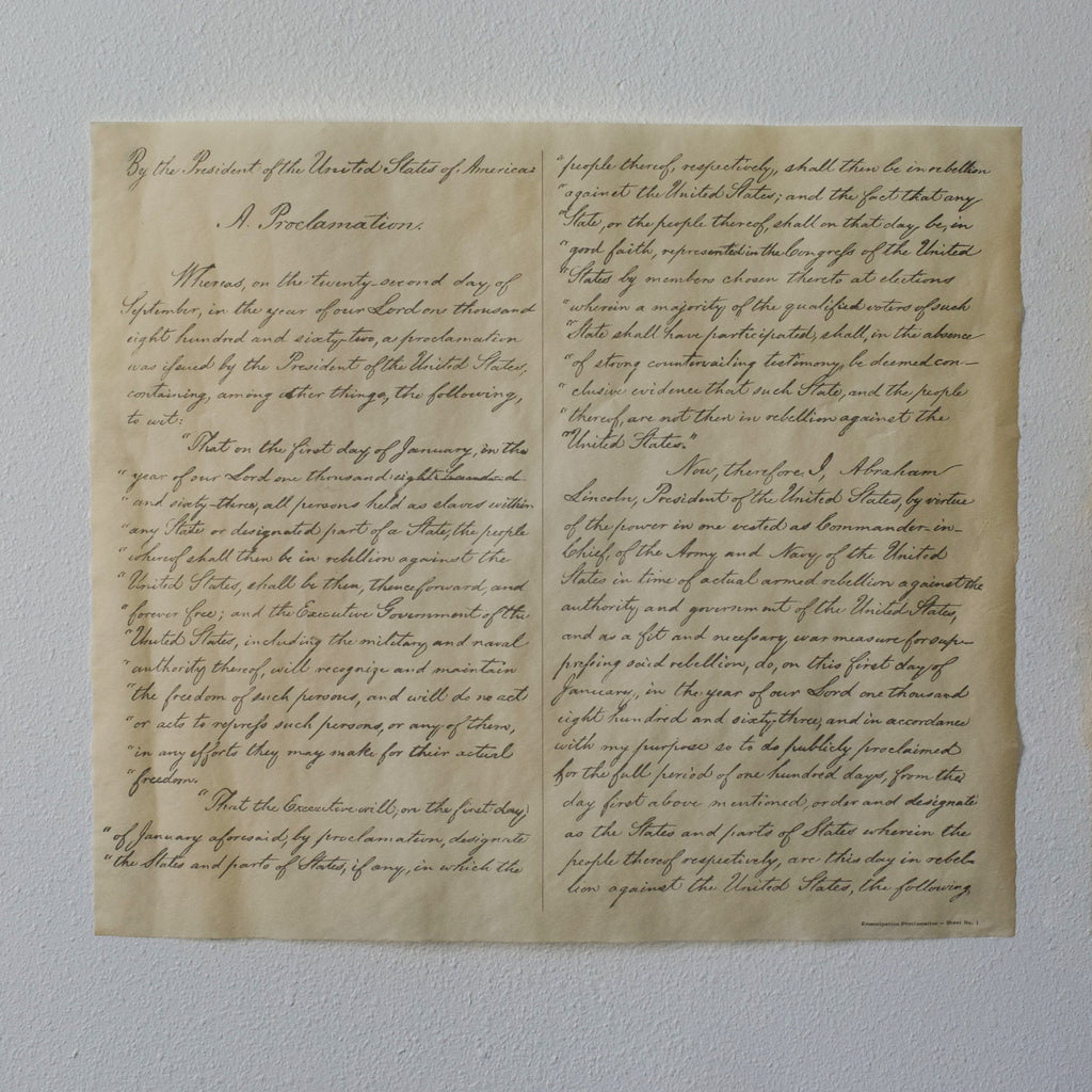 Emancipation Proclamation Replica: Small Size Tube Document – National ...