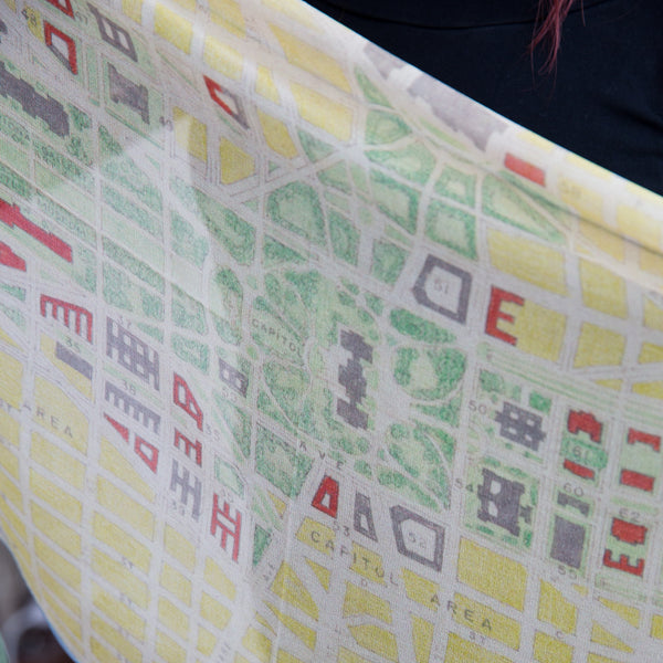 Historic Map of Washington Silk Scarf – National Archives Store