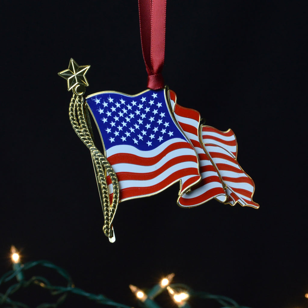 Waving American Flag Ornament – National Archives Store