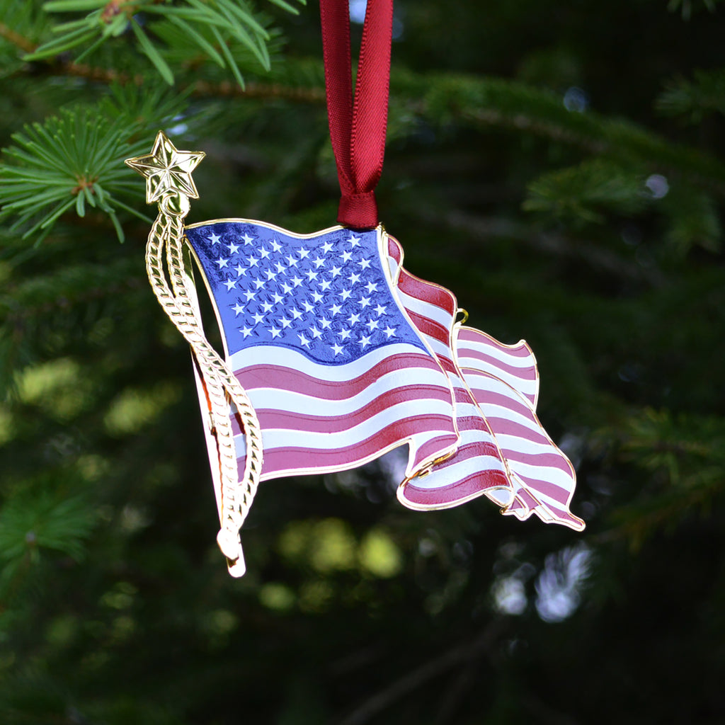 Waving American Flag Ornament – National Archives Store