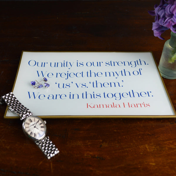 Our Unity Is Our Strength Glass Decoupage Tray: 5 X 8 inches – National ...