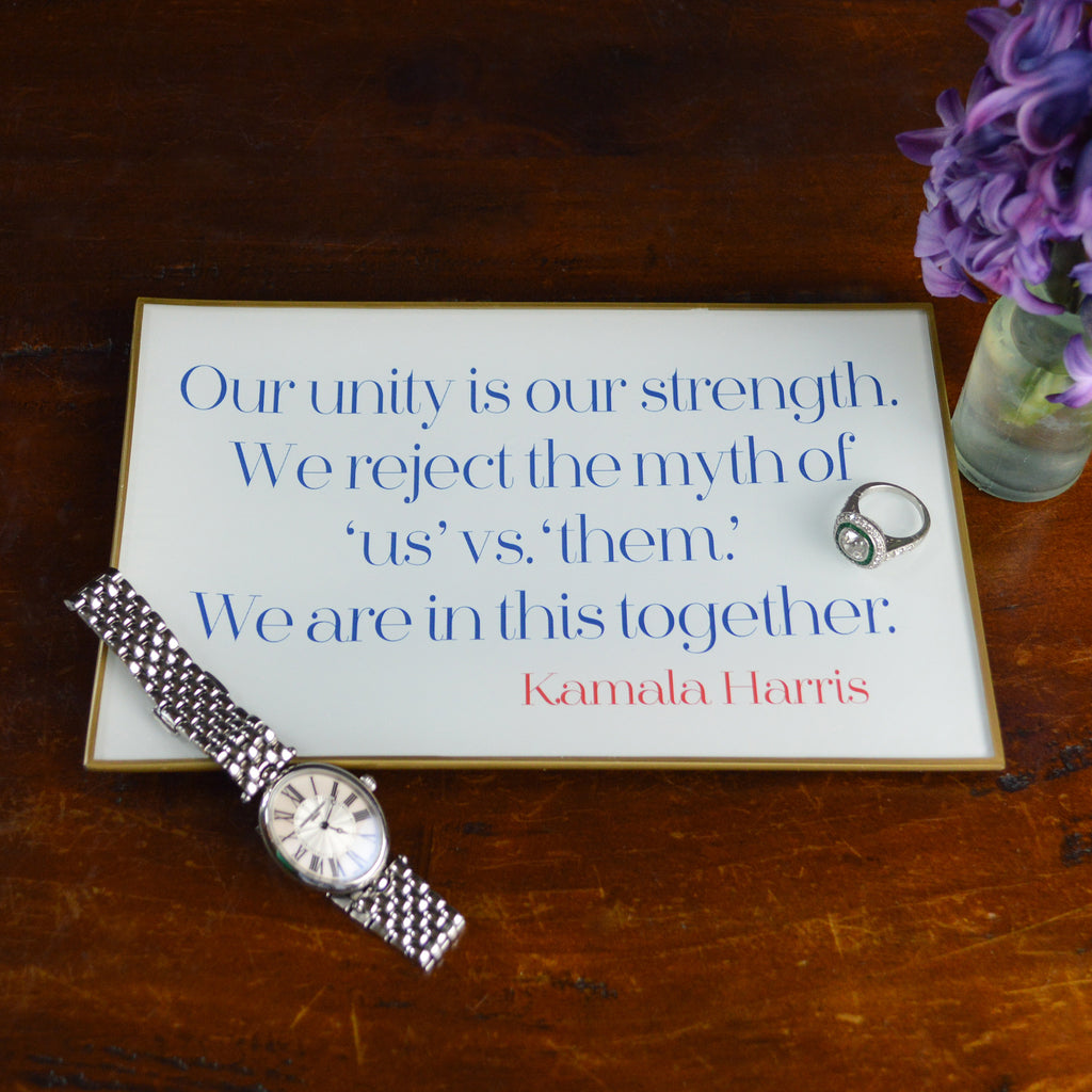Our Unity Is Our Strength Glass Decoupage Tray: 5 X 8 inches – National ...
