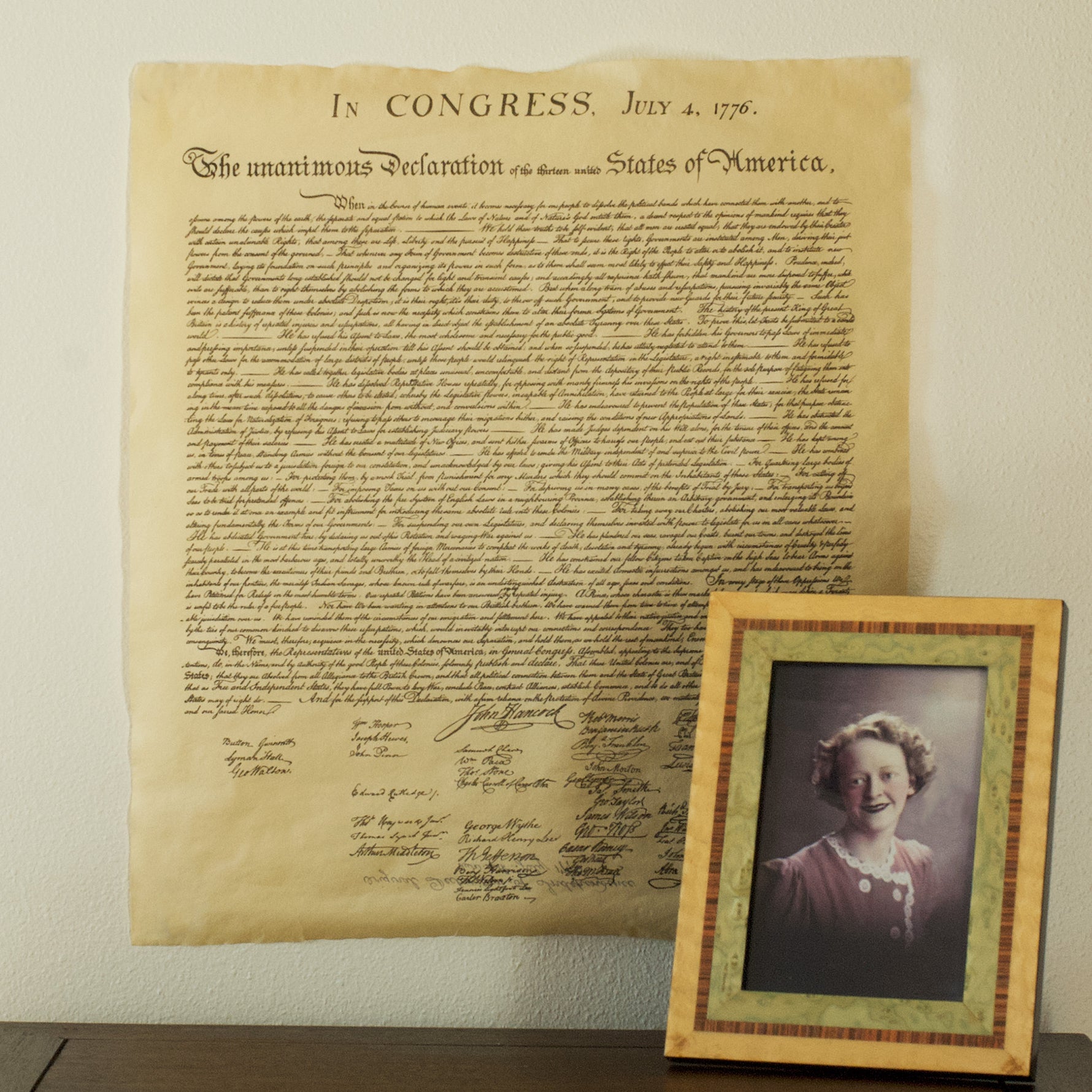 Declaration of Independence Small Size Replica - Made in the U.S.A.