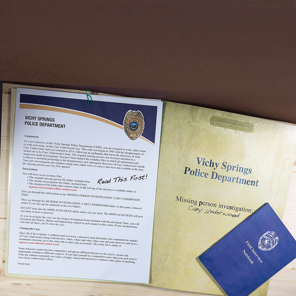 Murder Mystery Party Case Files Game: Underwood Cellars – National ...