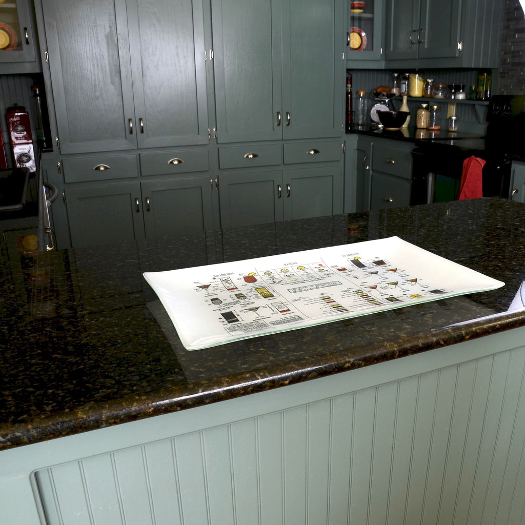 Cocktail Construction Large Glass Tray – National Archives Store