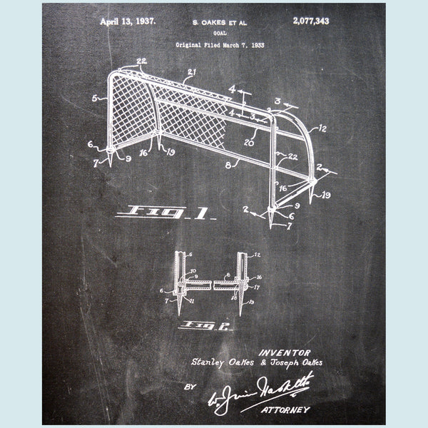 Soccer Goal Canvas Patent Print – National Archives Store
