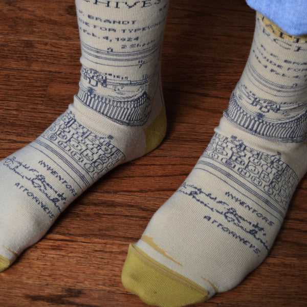 Typewriter Patent Socks – National Archives Store