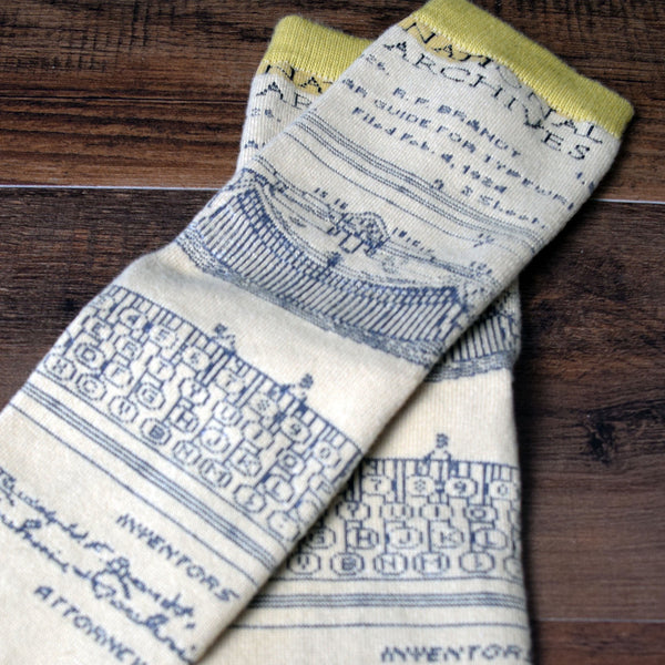 Typewriter Patent Socks – National Archives Store