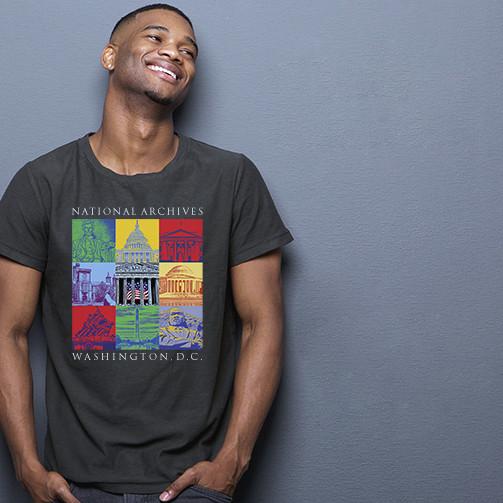 Capital Landmarks Art T-Shirt – National Archives Store